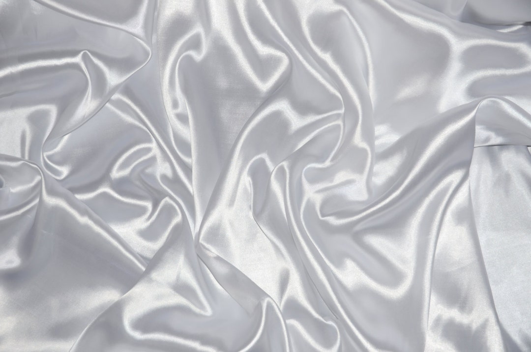 Charmeuse White Satin Polyester Fabric 60" Wide by the Yard - Etsy