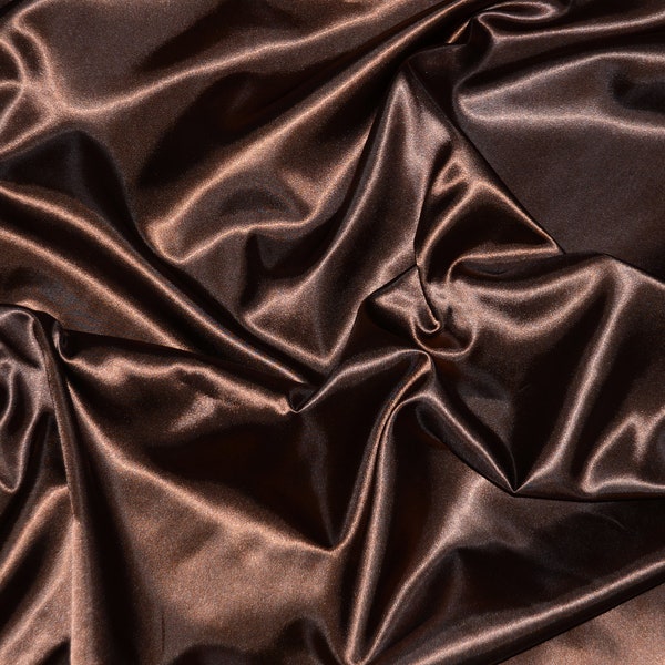 Brown Satin Dress - Etsy