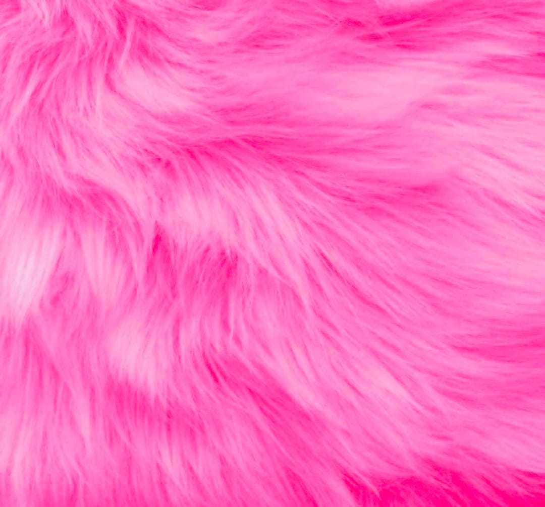 Candy Pink Fur Faux Fake Shaggy Fabric by the Yard 60" Wide - Etsy