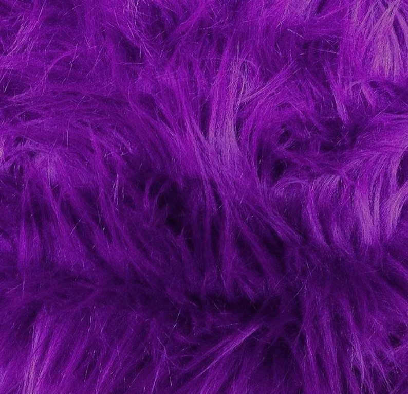 Purple Shaggy Faux Fur Upholstery Fabric Yard 60 Wide - Etsy