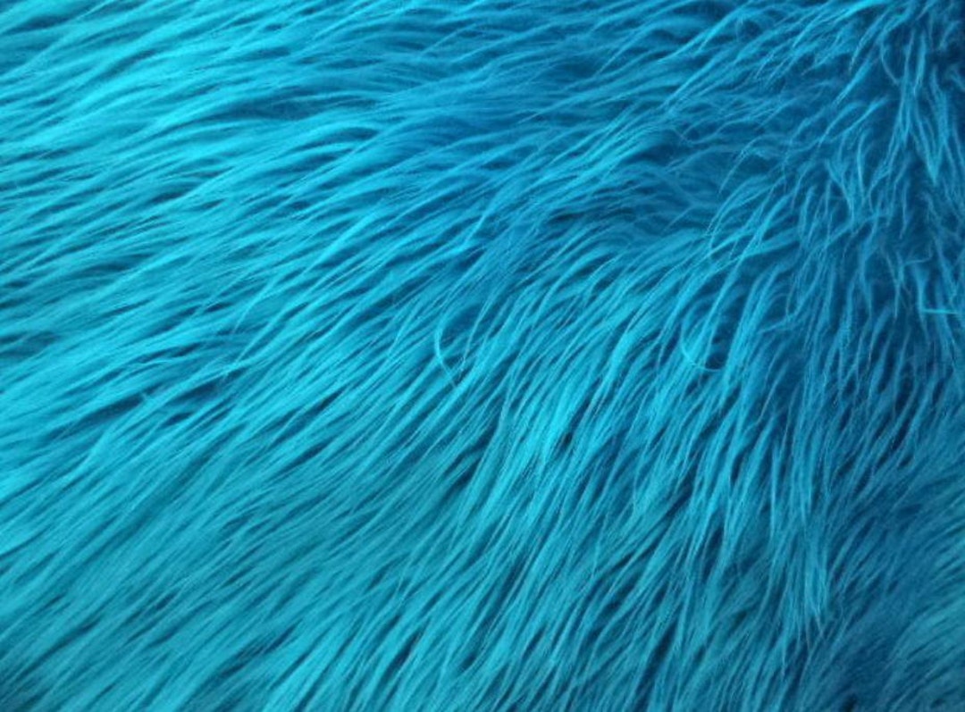 58" Wide Faux Fur Turquoise Mongolian Upholstery Fashion Decor Arts ...