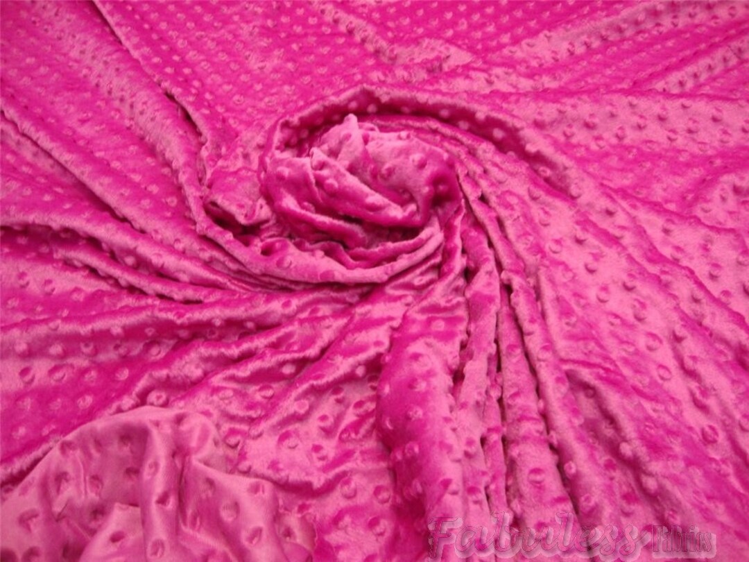 Minky Dimple Dot Fuchsia Soft Fabric BY THE YARD 60 " Wide - Etsy
