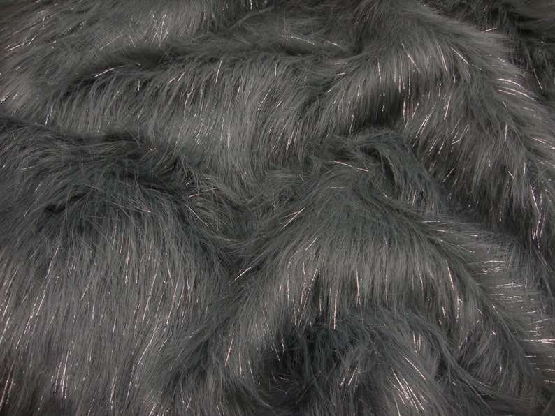 Grey Sparkle Faux Fur Fabric per Yard 60 Wide - Etsy