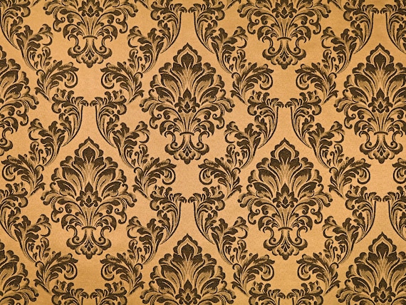 Bronze Damask Jacquard Upholstery Drapery Fabric by the Yard | Etsy