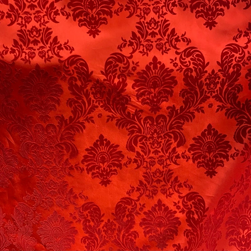Red Damask Paper - Etsy
