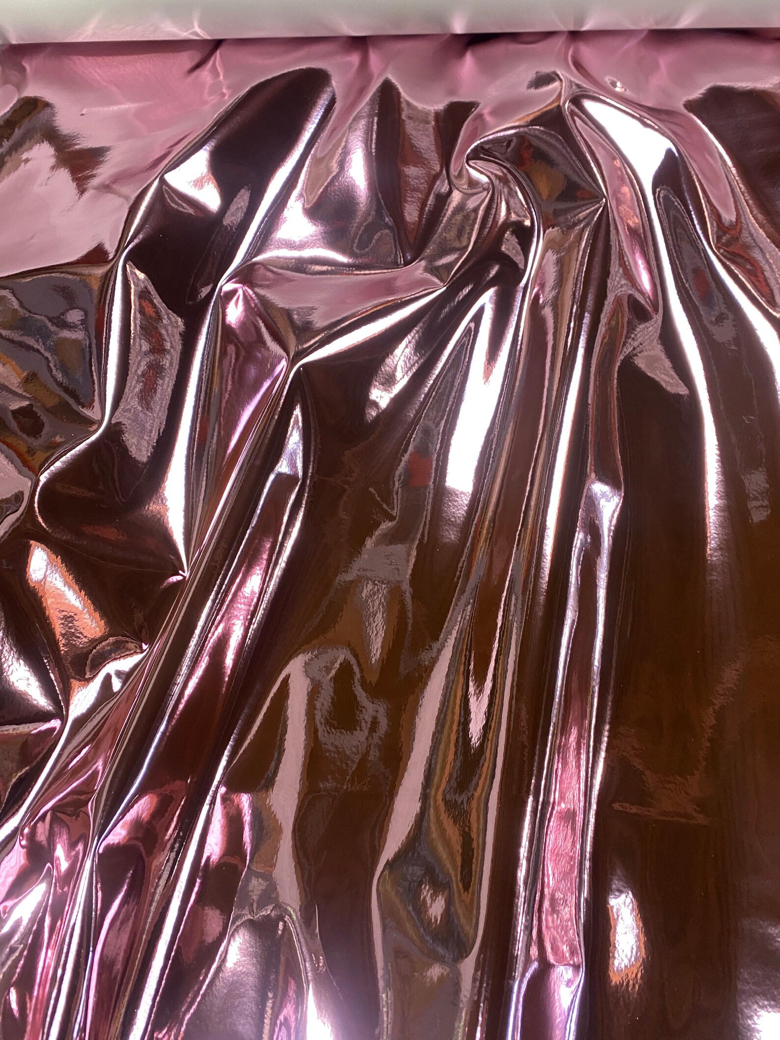 Pink Chrome Mirror Glossy Vinyl Leatherettes Fabric for Shoes - Etsy