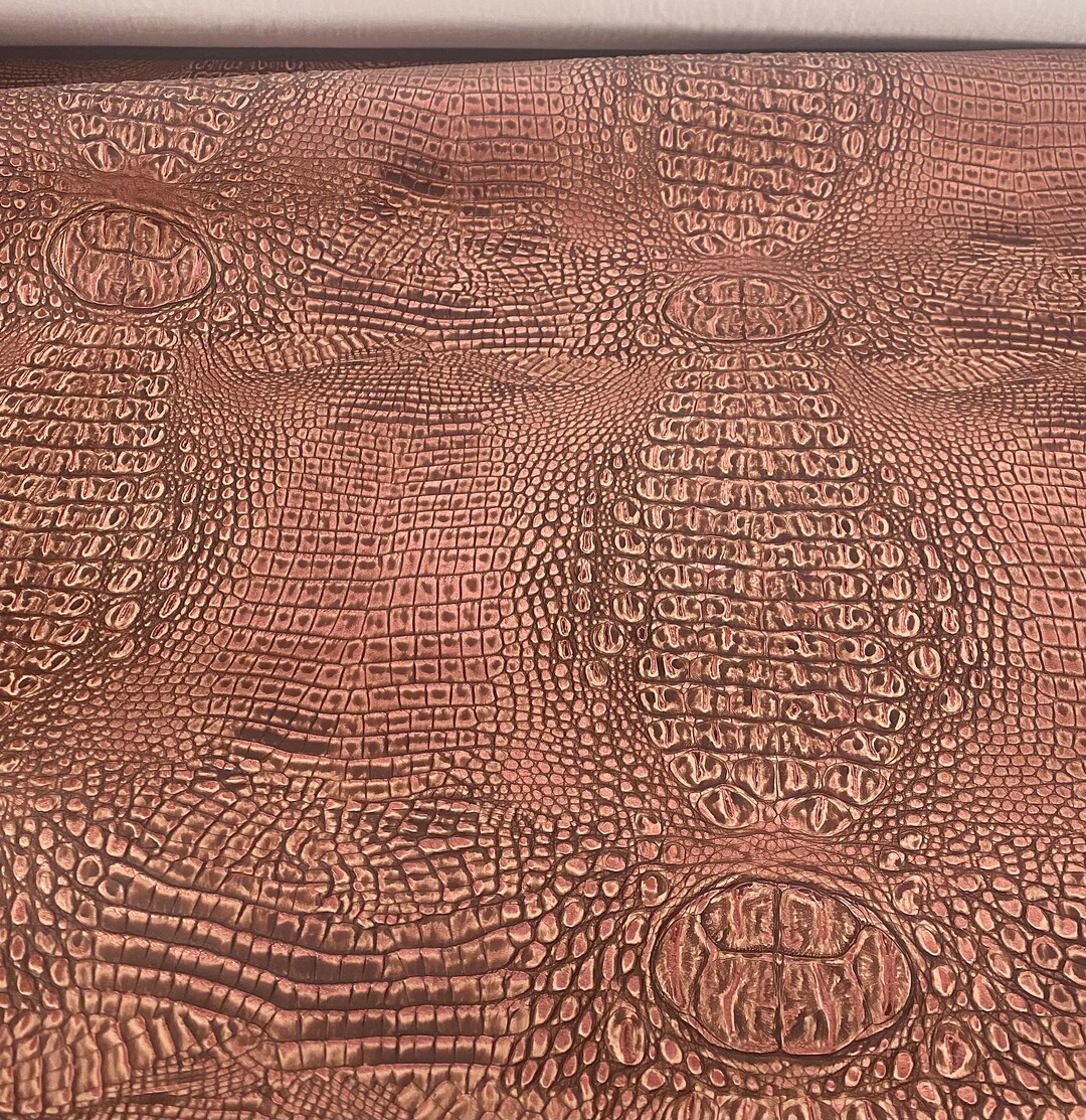 Redwood Big Alligator Embossed Vinyl Leather Upholstery Fabric - Etsy