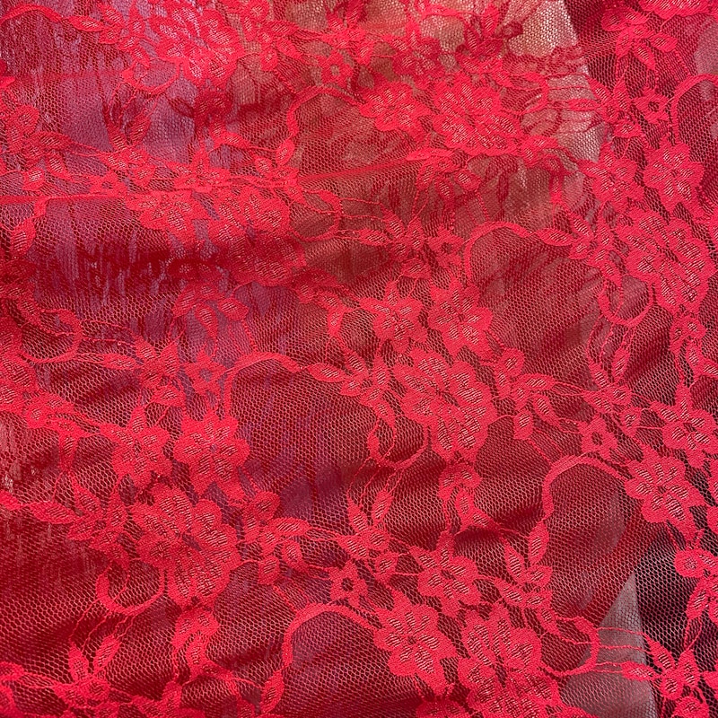 Red Lace Fabric - Etsy