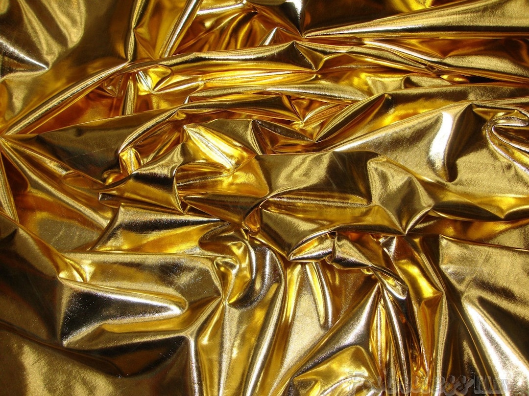 10 Yards Gold Metallic Spandex Fabric - Etsy