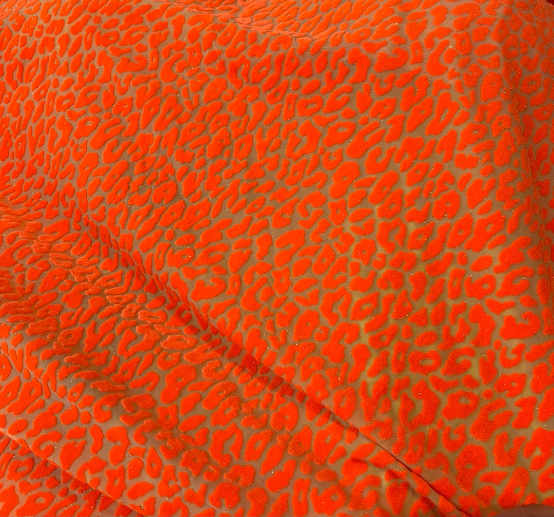 Burnout Stretch Velvet Chetah Costume Fabric - Etsy