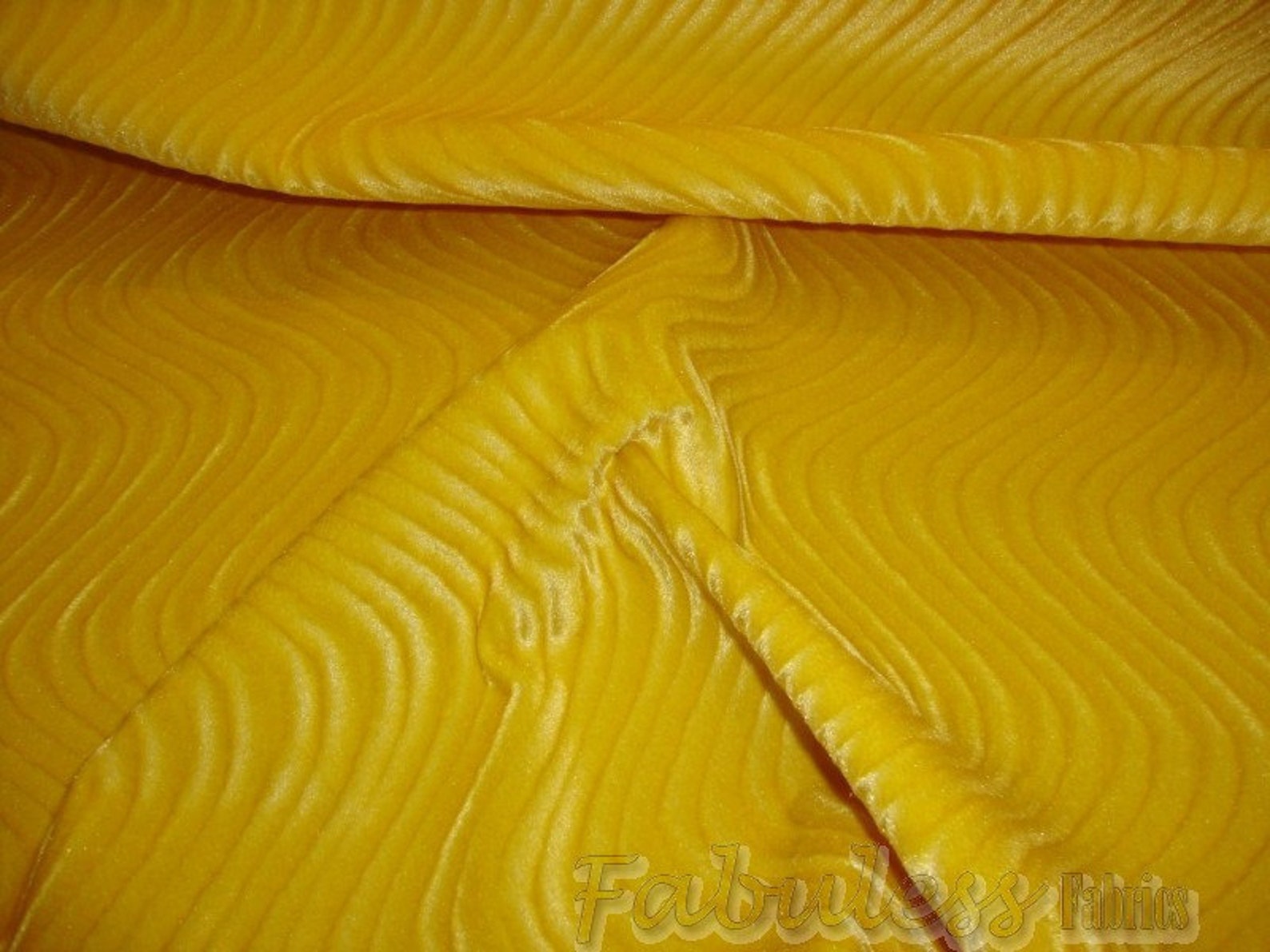 Yellow Swirl Flocking Velvet Upholstery Fabric per Yard - Etsy