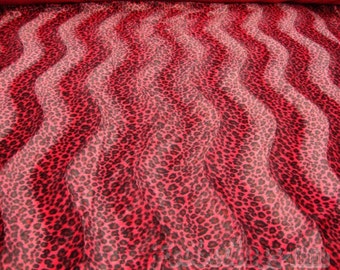Red Cheetah Fabric - Etsy