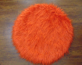Orange Faux Fur Rug | Etsy