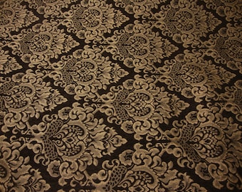 Brown Damask Fabric | Etsy