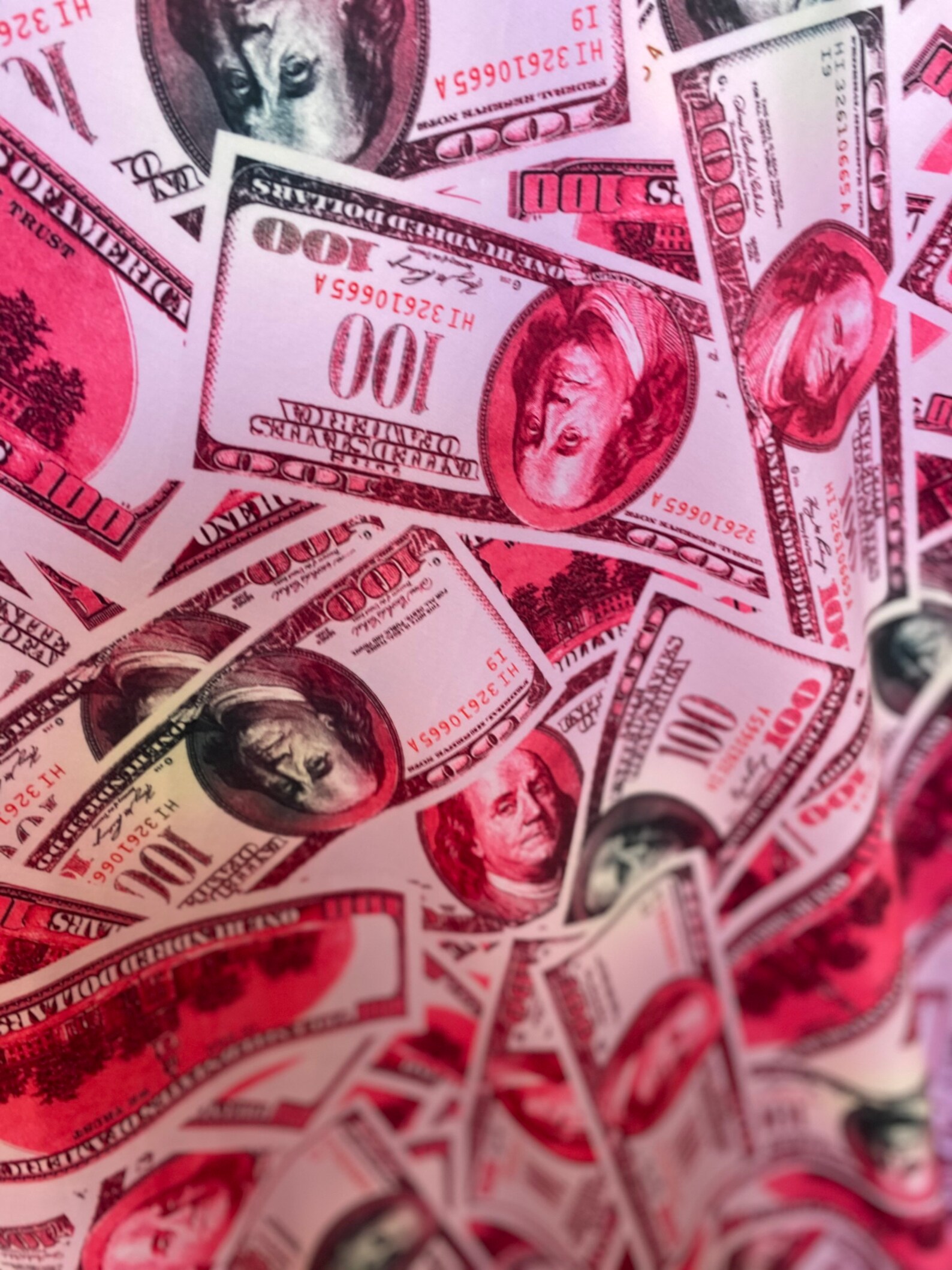 Pink Money Dollar Pattern 4 Way Stretch Spandex Fabric One - Etsy