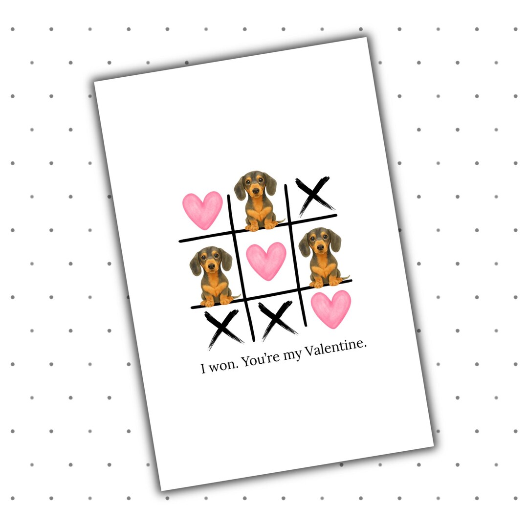 Dachshund Valentine Printable – Funny Dog Love Card - Etsy