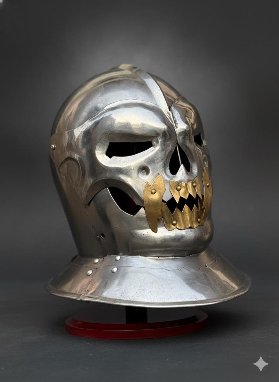 Medieval Steel Demonic Ghost Face Helmet | LARP Cosplay, Battle-ready ...