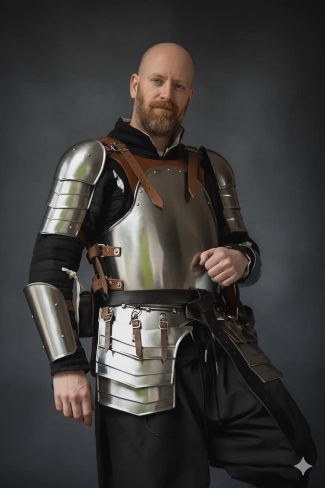 Medieval Steel Half Armour Suit| Battle-ready & Breastplate Leg Guards ...