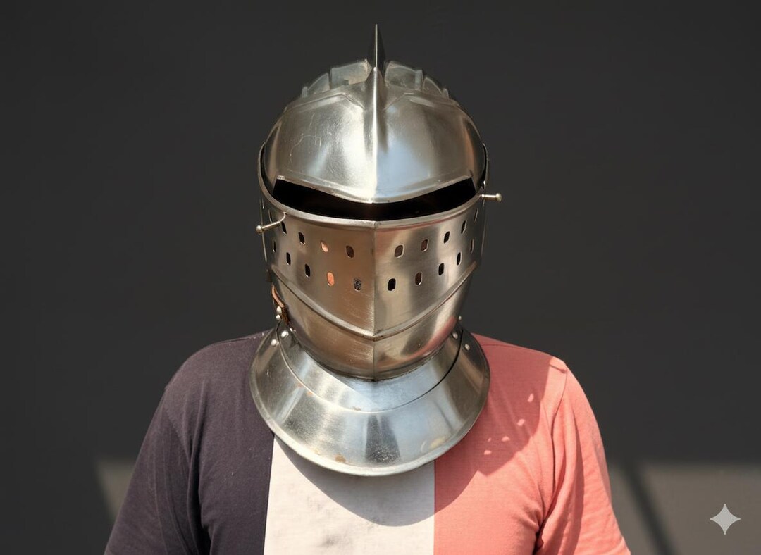 European Closed Helmet | Medieval Knight Helmet | Larp Fancy Armour ...