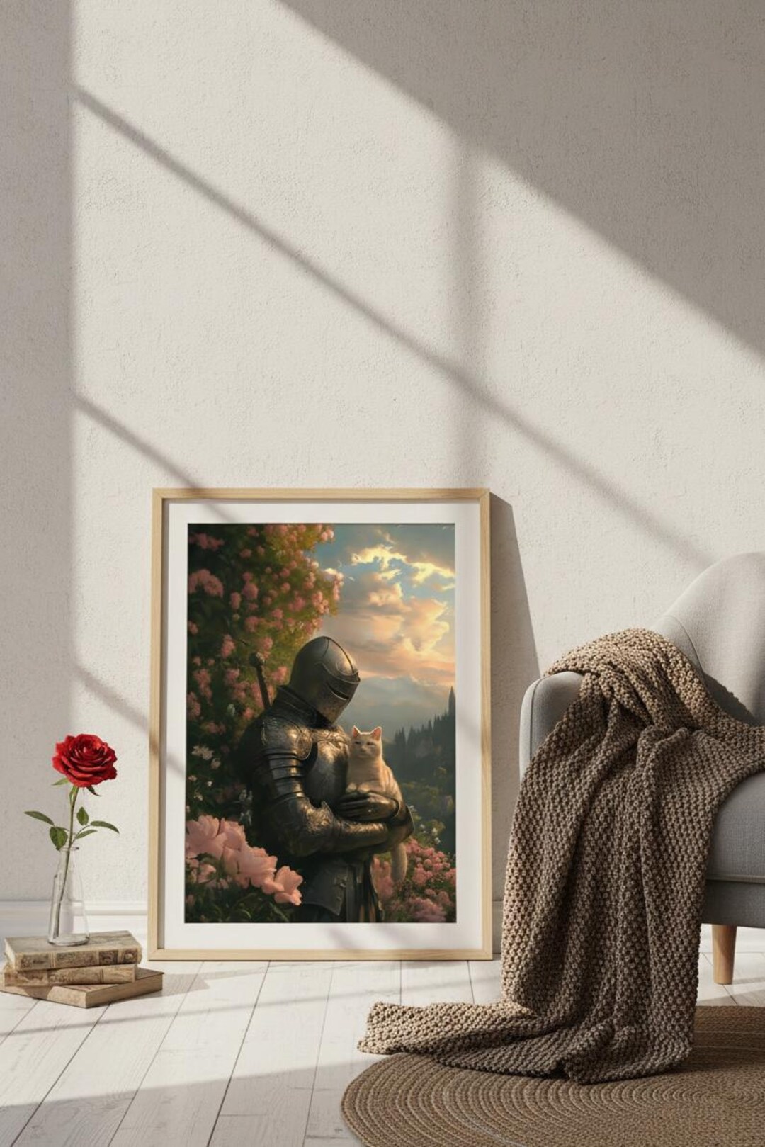 Fallen Knight Art Print Set | Dark Fantasy Medieval Warrior Wall Art ...