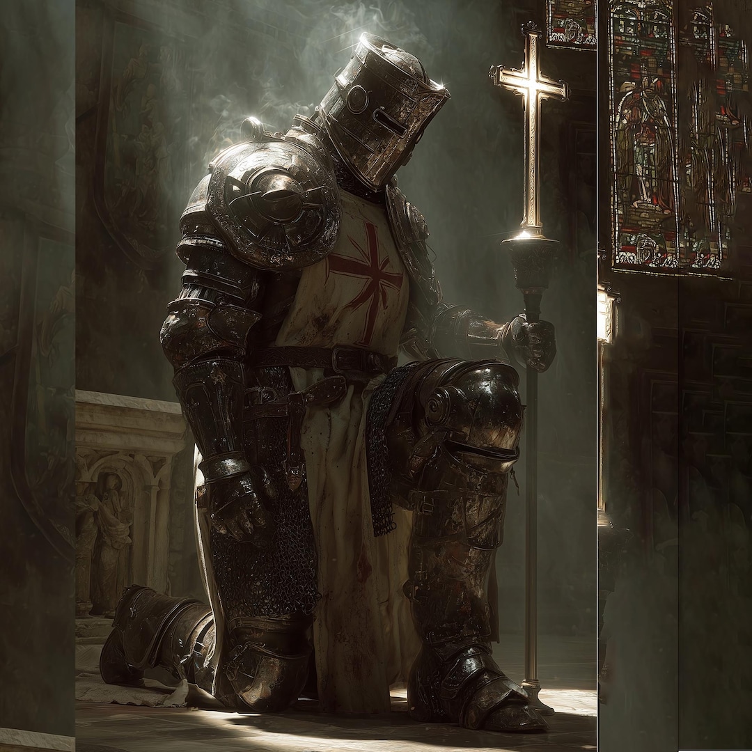 Templar Knight Art Bundle | Medieval Decor | Dark Fantasy Wall Art ...
