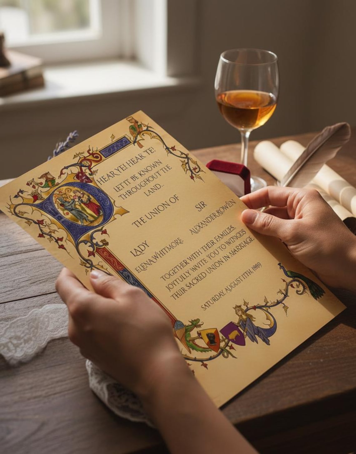 Medieval Wedding Invitation | Printable A4 Vintage Royal Invitation ...