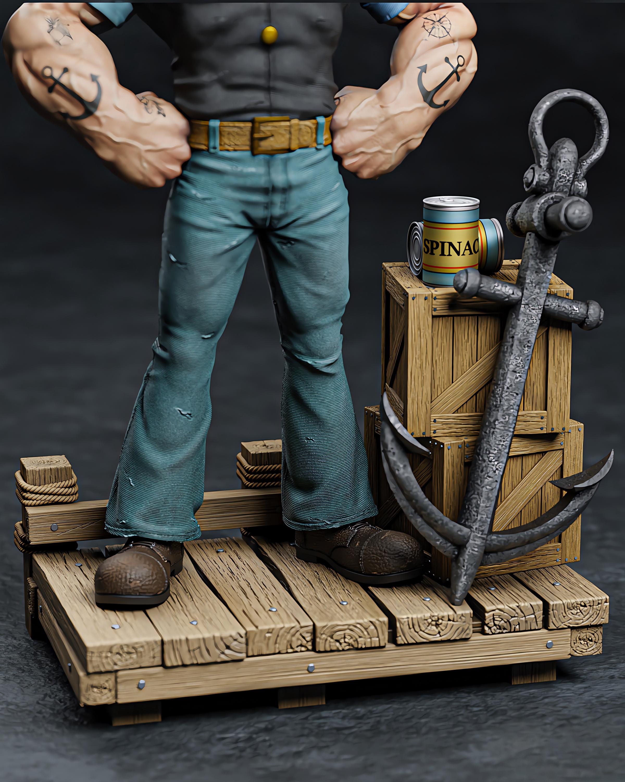 Sailor Brute Muscle STL | 3D Print Figurine Massive Arm Fighter ...