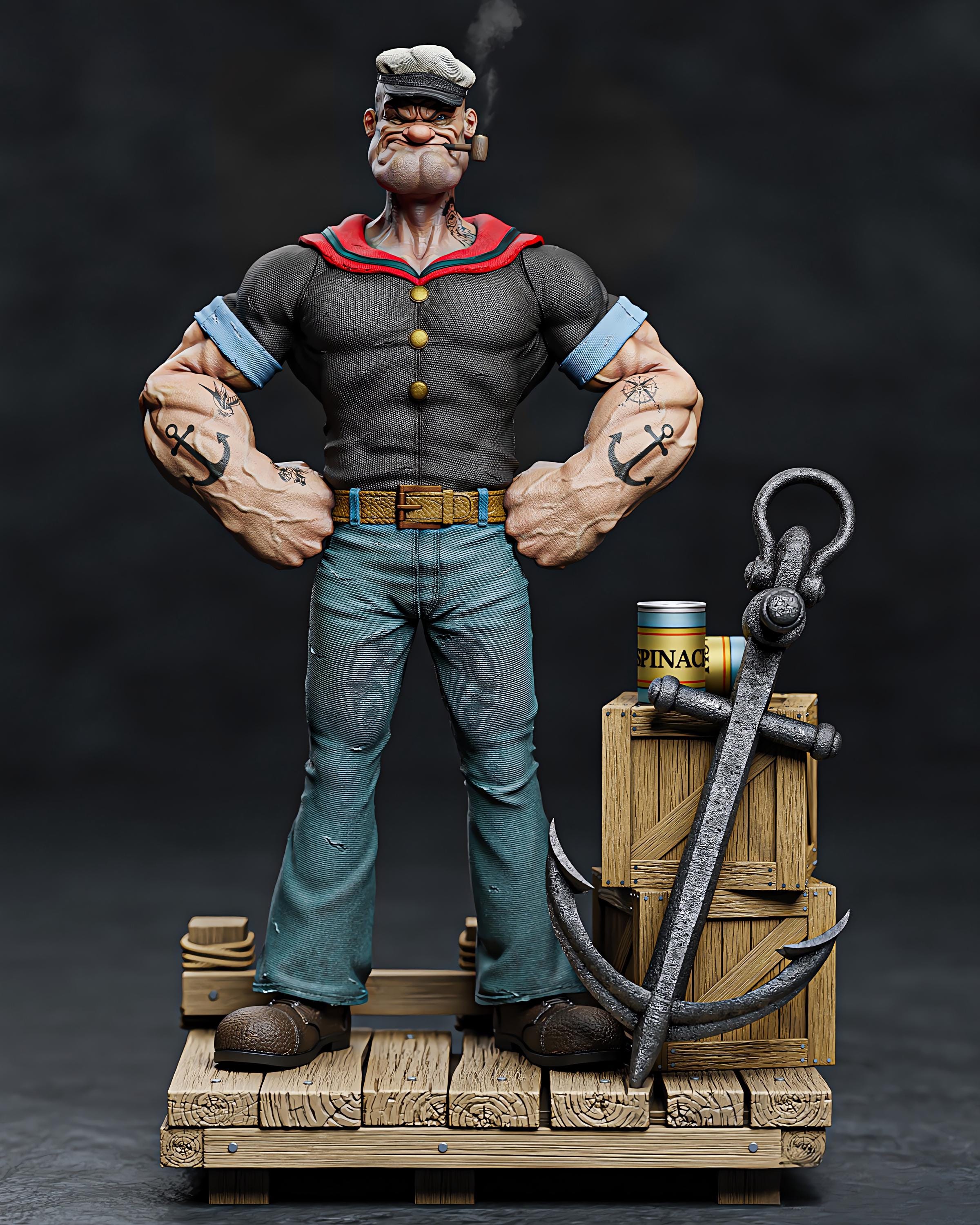 Sailor Brute Muscle STL | 3D Print Figurine Massive Arm Fighter ...