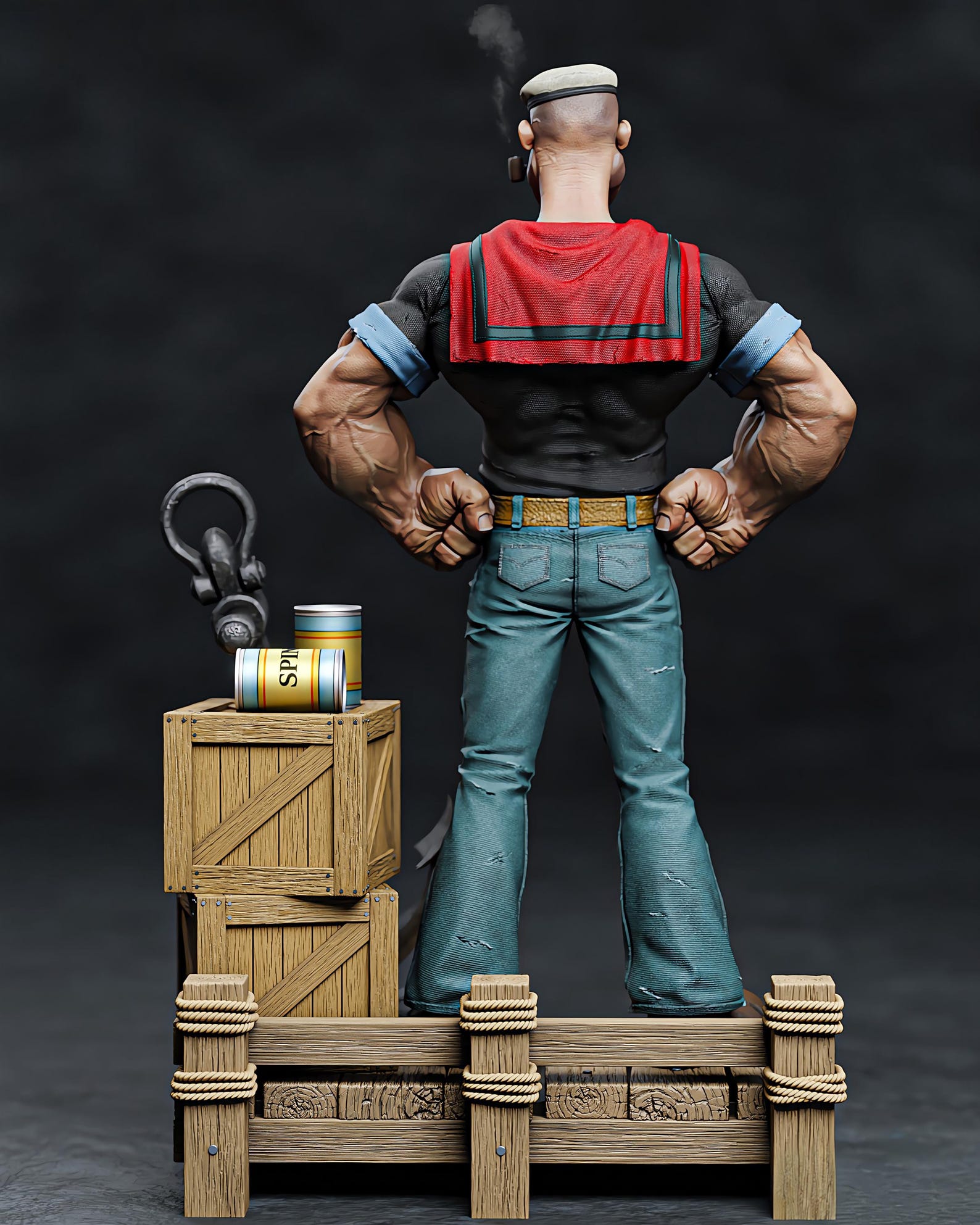 Sailor Brute Muscle STL | 3D Print Figurine Massive Arm Fighter ...