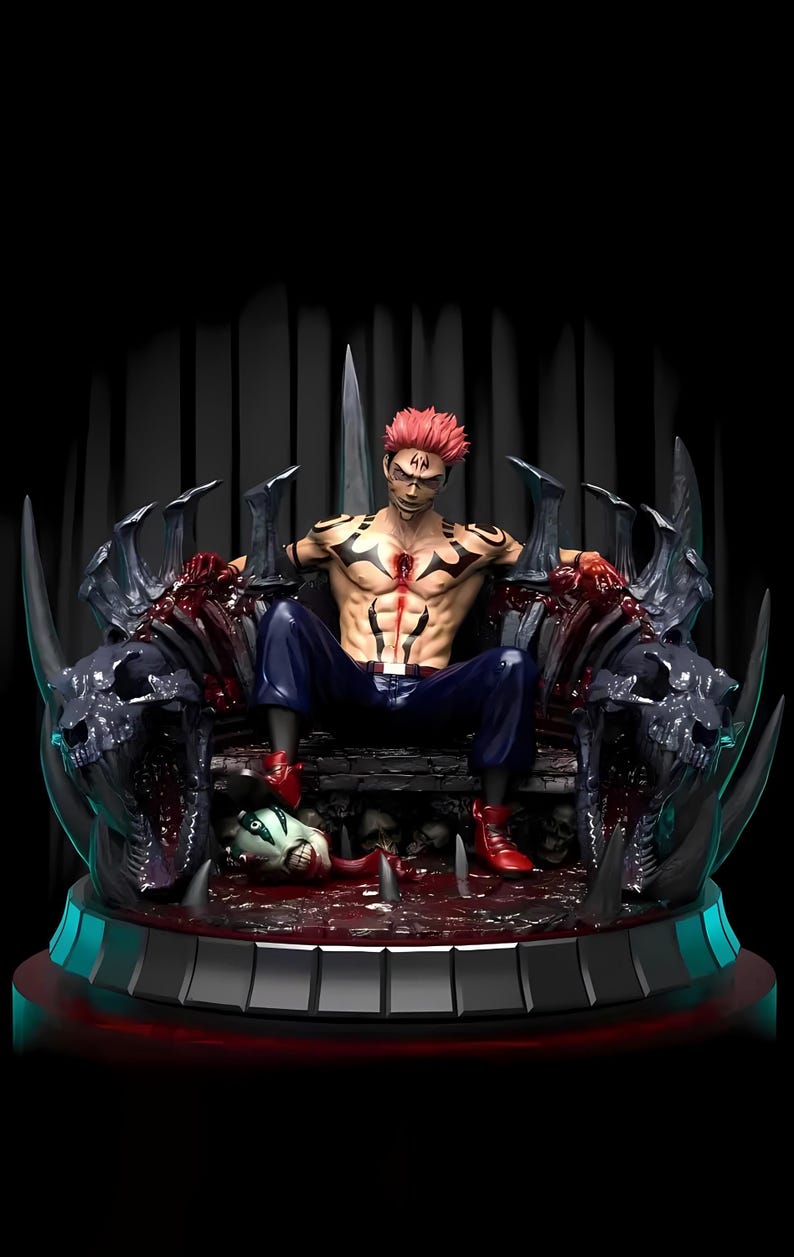 Four Arm Demon King STL | 3D Print Figurine Cursed Muscle Tyrant ...