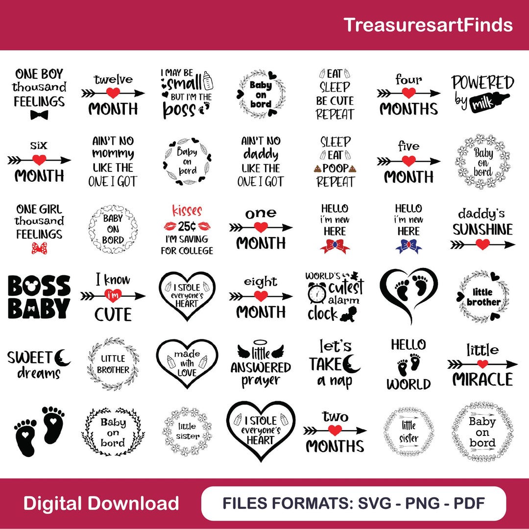 Baby Svg Bundle, Funny Baby SVG, Baby Quotes Svg, Cute Baby Sayings Svg ...