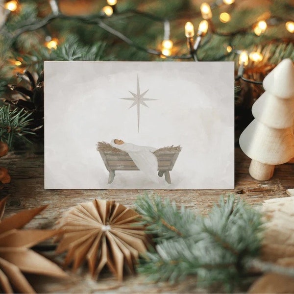 Manger Scene Painting - Etsy