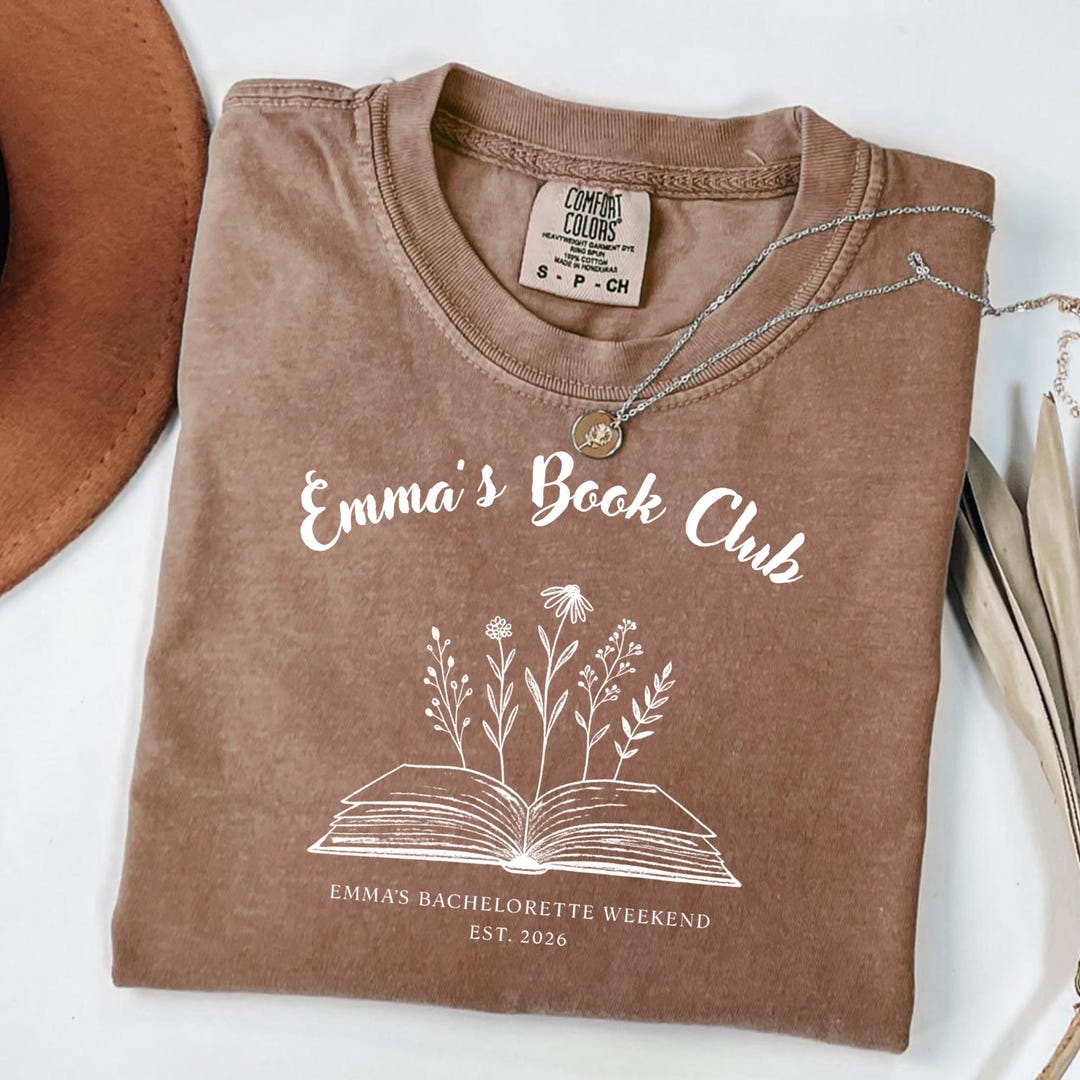 Book Lover Bachelorette Shirts, Custom Book Club Tee, Personalized ...