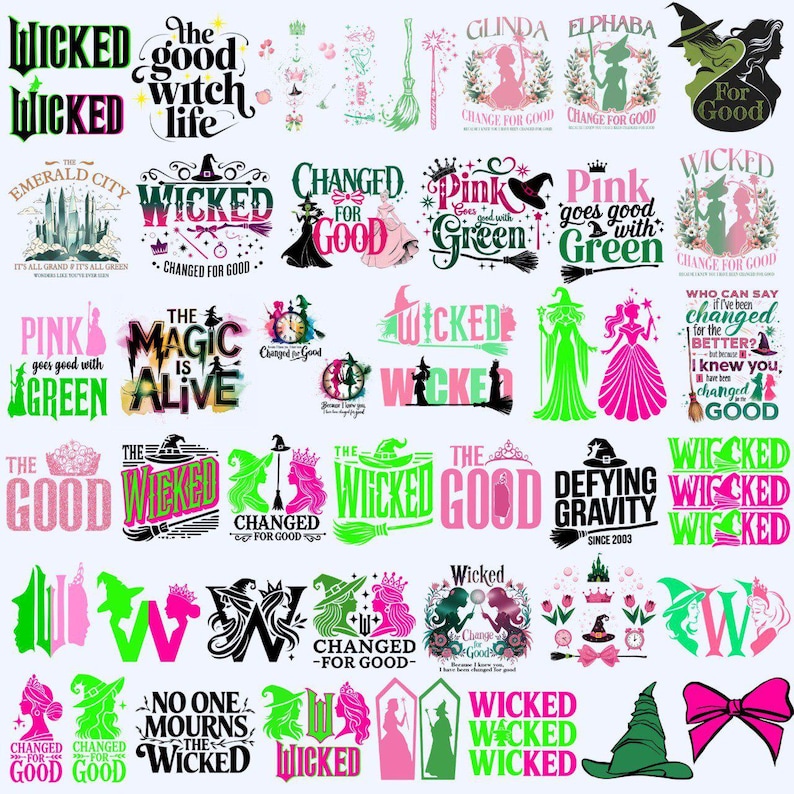 250+ Wicked Movie PNG Bundle – Iconic, Magical & Broadway-inspired ...