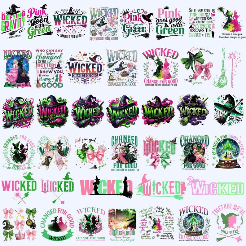 250+ Wicked Movie PNG Bundle – Iconic, Magical & Broadway-inspired ...