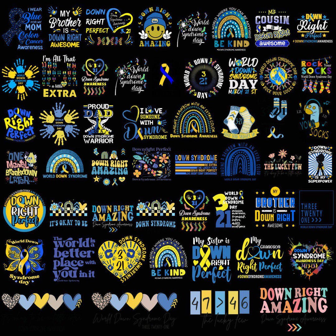 Down Syndrome Awareness SVG - PNG Bundle, World Down Syndrome Day PNG ...