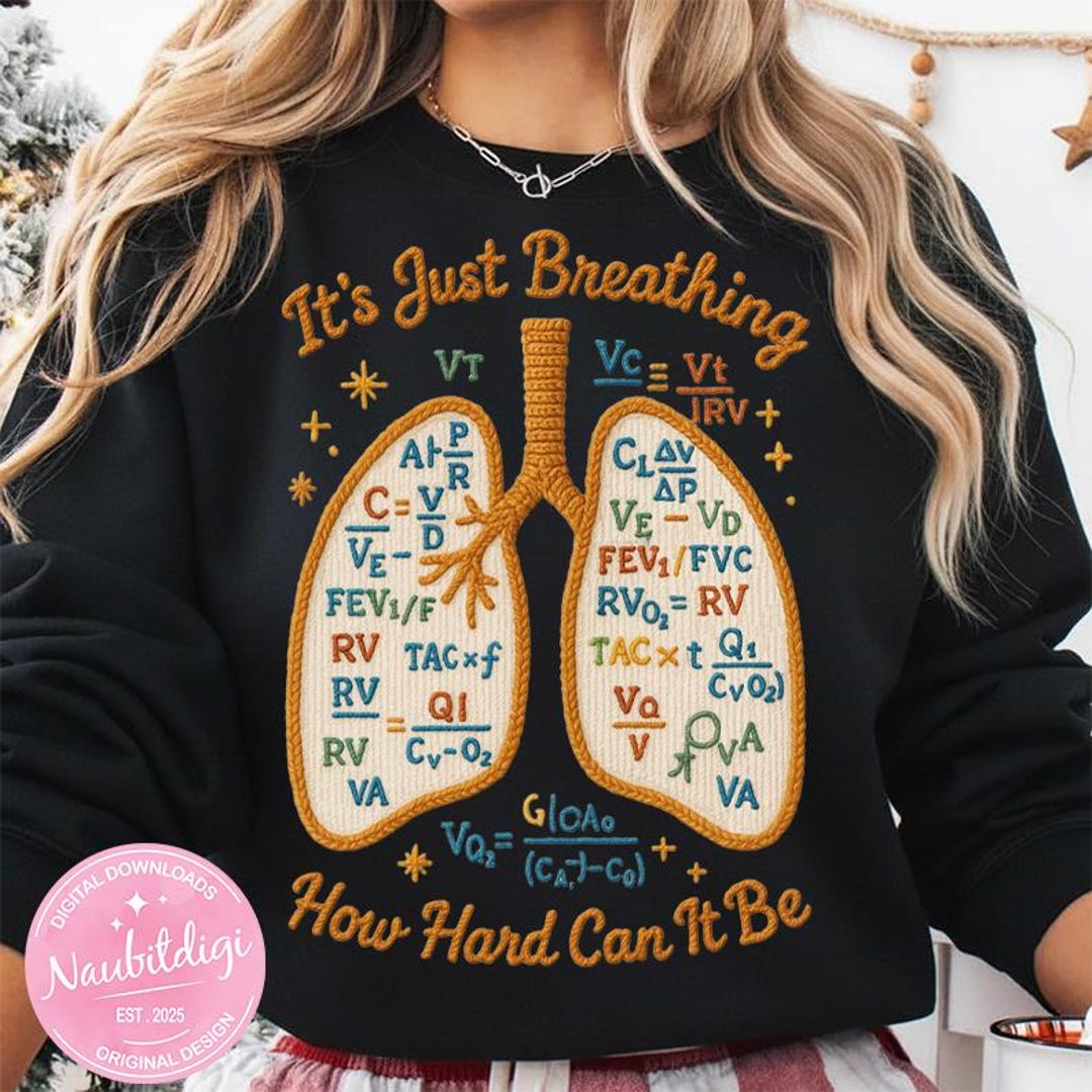 Embroidered Lungs PNG, Respiratory Therapist Humor, Medical Design ...