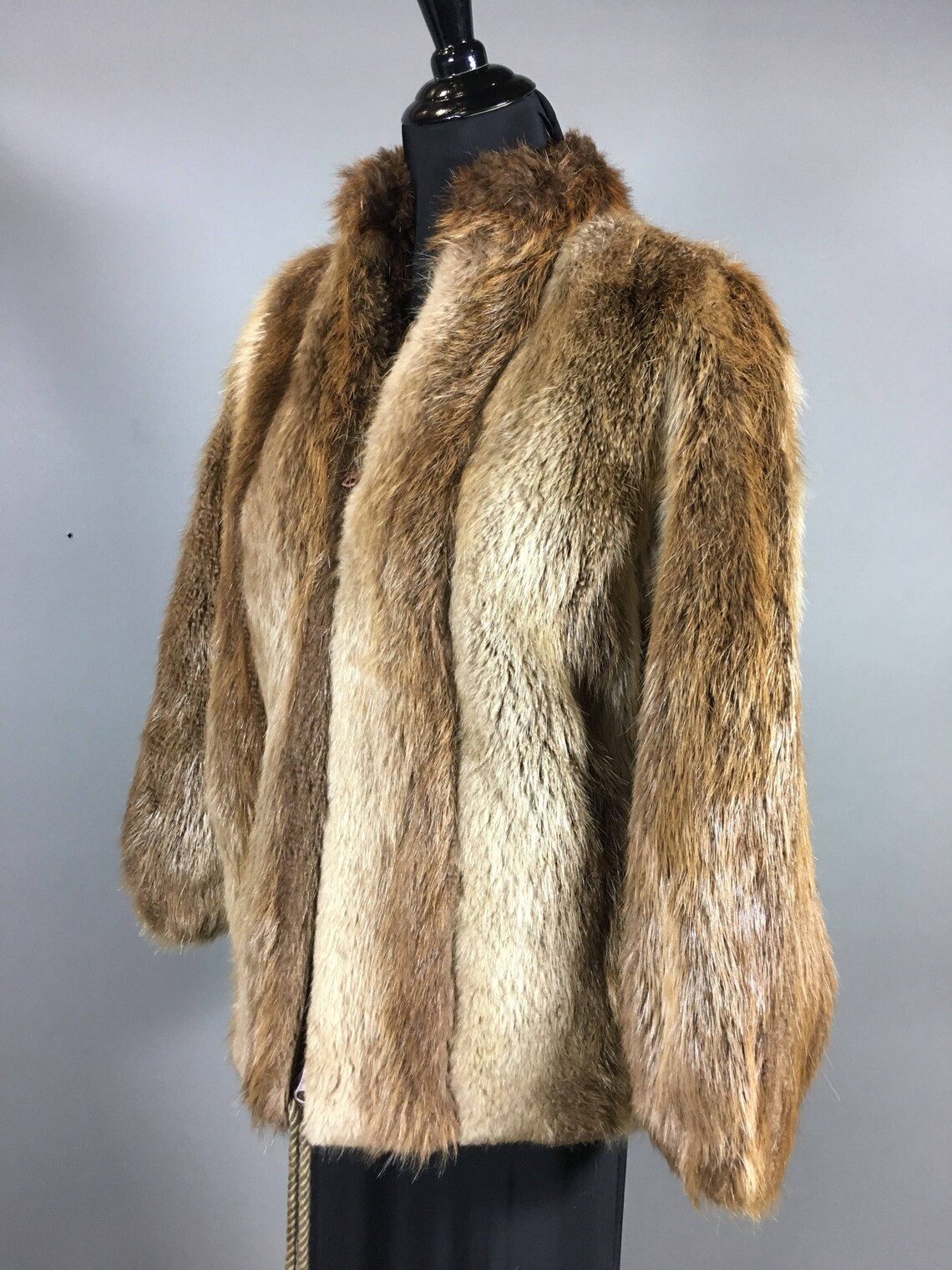 Vintage Natural Beaver Fur Jacket Zipper Front Women's - Etsy