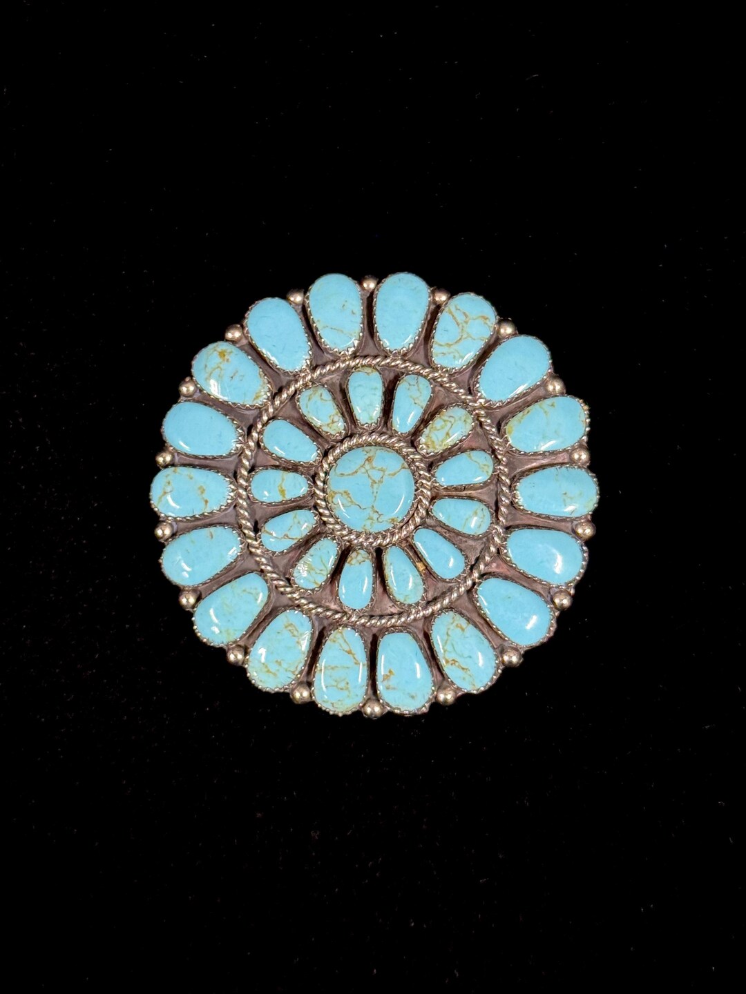 Vintage Turquoise Cluster Belt Buckle - Etsy