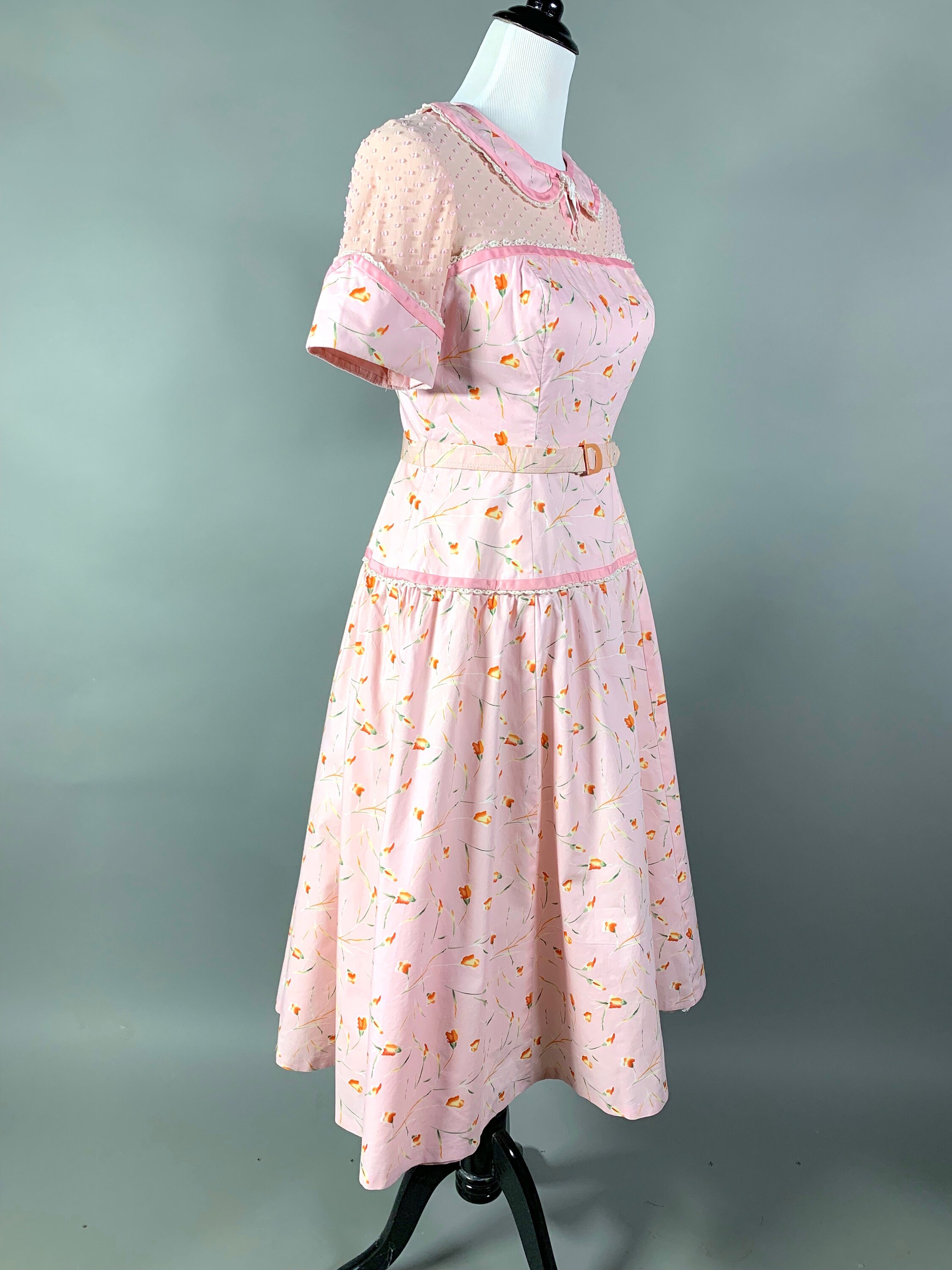 Vintage 1950's Pink Party Dress Size 6/8 - Etsy
