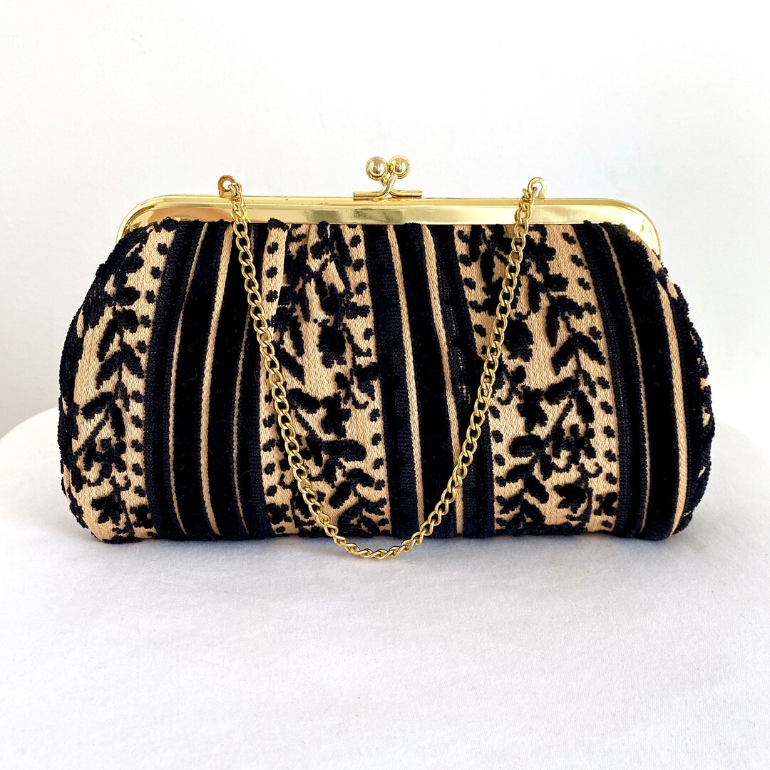 Vintage Voided Velvet Clutch Handbag by Ronay - Etsy