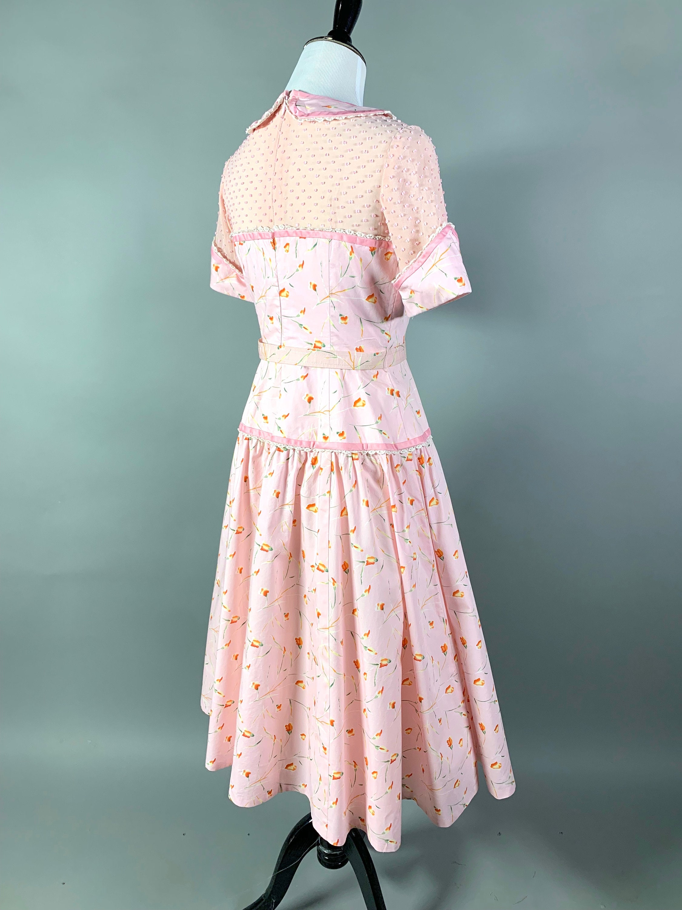 Vintage 1950's Pink Party Dress Size 6/8 - Etsy