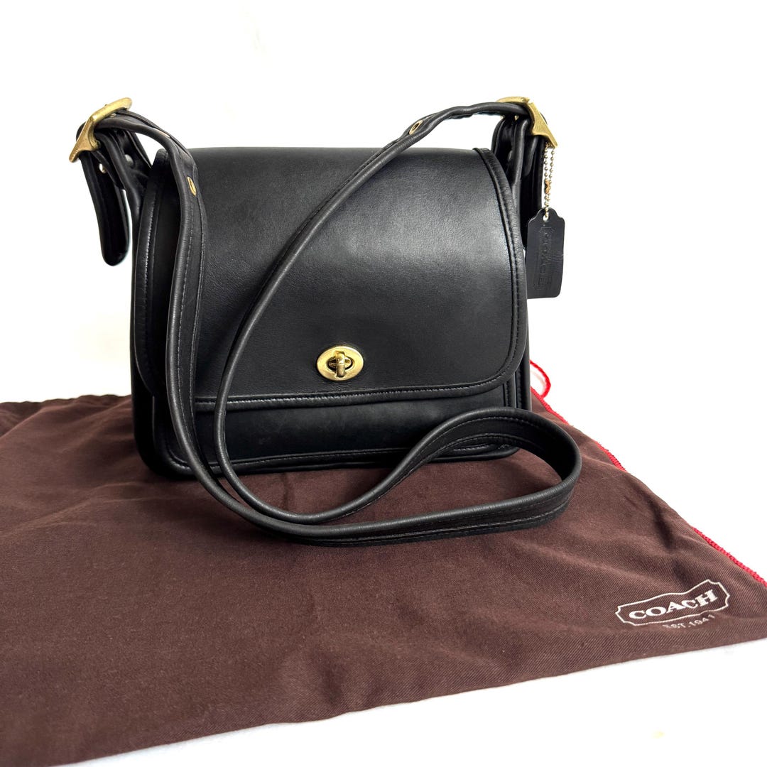 Coach Rambler's Legacy, Black Leather With Brass Hardware, 9061, Made ...