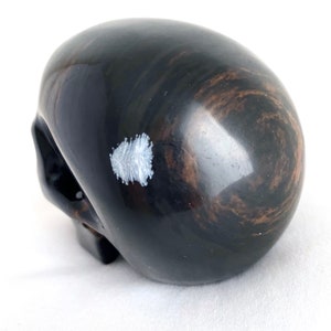 4" Mahogany Obsidian Skull, Realistic Carved Skull - Etsy