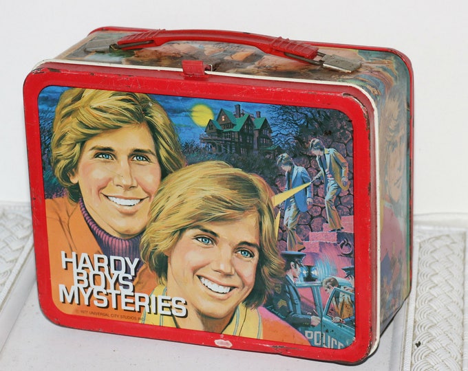 Metal Lunch Box Vintage Hardy Boys Mysteries 1977 Thermos Lunch Box ...