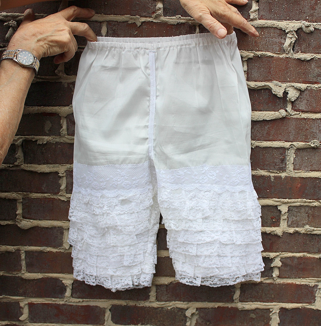 Vintage Ruffled Pantaloons: Handmade White Bloomers, Square Dance ...