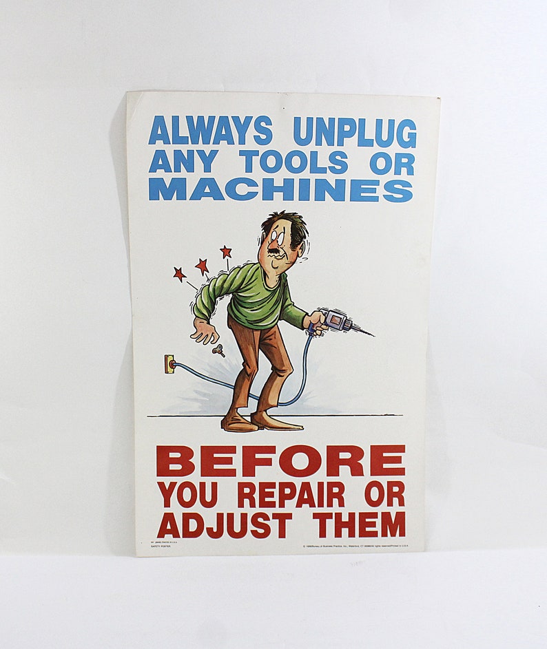 Vintage Humorous Safety Poster for Workplace Warehouse Job - Etsy