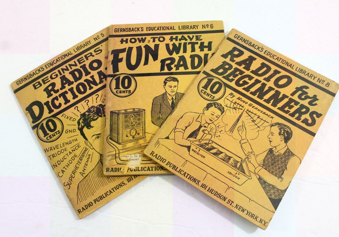 Vintage 30s Gernsback's Educational Library 3 Radio Booklets No 5, 6, 8 ...