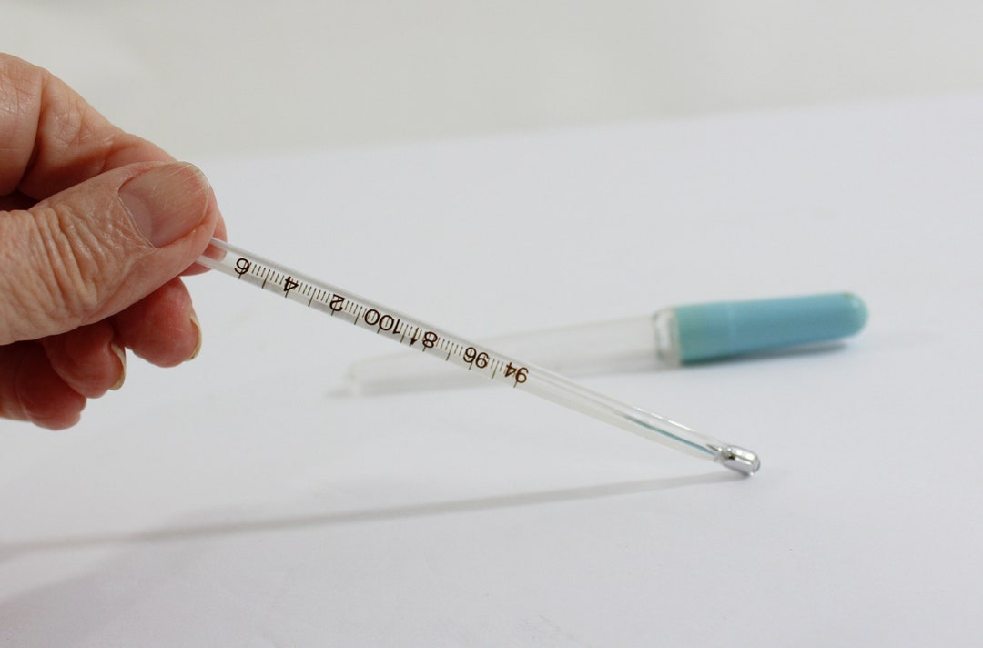 Vintage Glass Thermometer Oral or Rectal, Fever Thermometer, Shakes ...