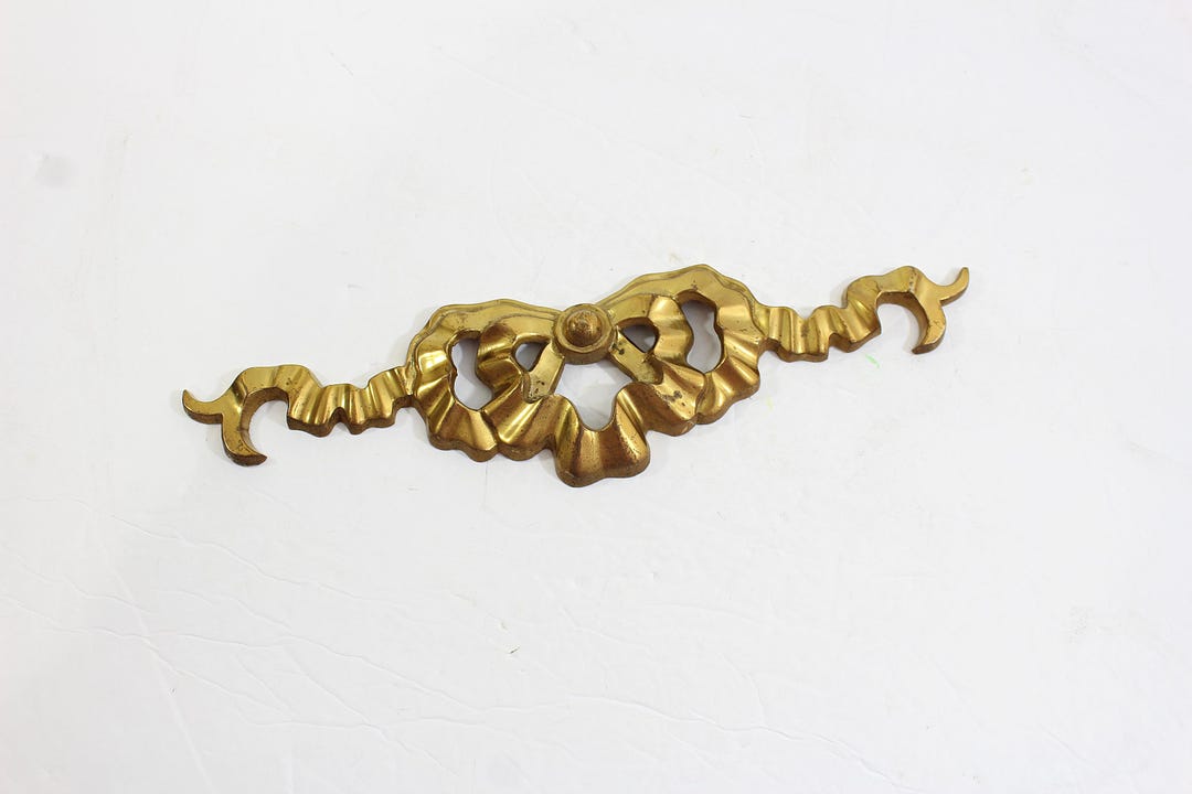 Vintage Brass Bow Pediment Swag Decor (12.75"l) - Etsy